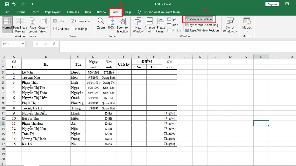 7 cách so sánh 2 file Excel tìm dữ liệu trùng lặp nhanh nhất